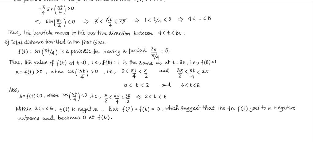 A particle moves so that the distance s m travelled after t sec is given by s=f(t). Find ...