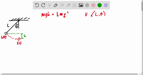SOLVED:A simple pendulum consists of a ball of mass m attached to a light string of length L ...