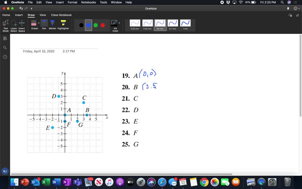 Identify the parts of the coordinate system. (FIGURE CANT COPY) y-axis ...