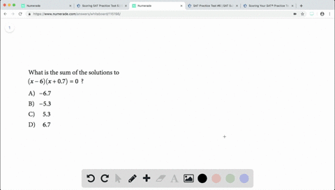 Sat practice test # 6 | Numerade