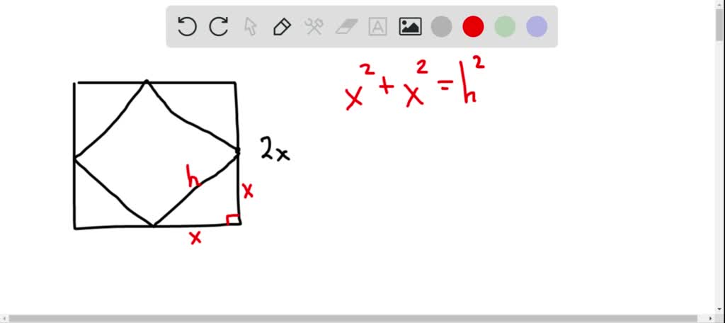SOLVED:The length of a side of the outer square in the diagram at the ...