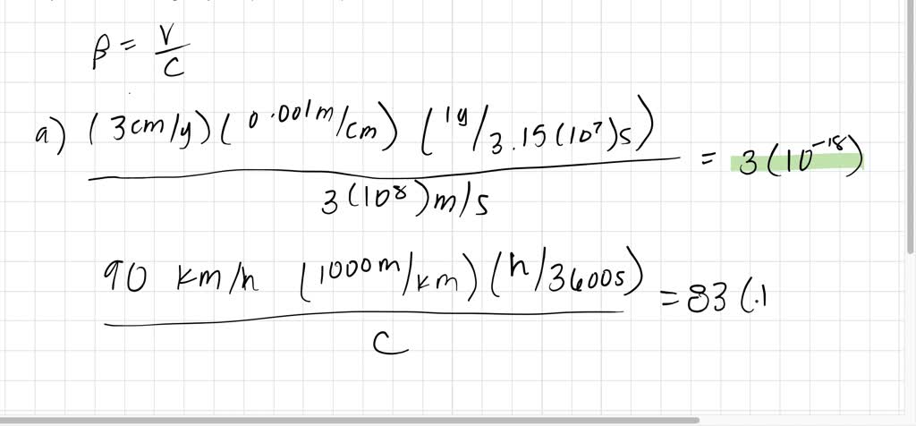 SOLVED:What is the speed parameter for the following speeds: (a) a ... SOLVED:What is the speed parameter for the following speeds: (a) a ...