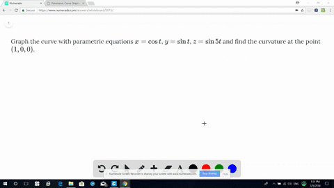 SOLVED:Graph the curve with parametric equations x = cost , y = sint , z = sin5t and find the ...