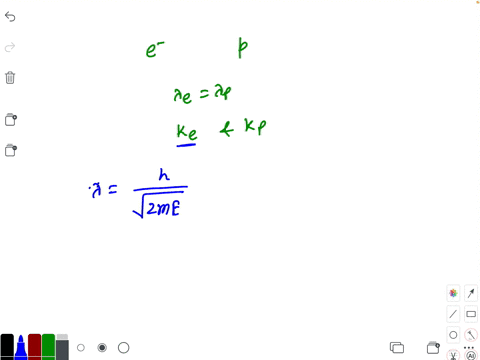 SOLVED:A proton accelerated through a potential V has de Broglie wavelength \lambda. Then the de ...