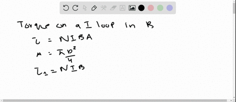 SOLVED:Since the equation for torque on a current-carrying loop is \tau ...