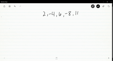 SOLVED:A sequence is defined recursively. Write down the first five terms. 1,-2,3,-4,5,-6,