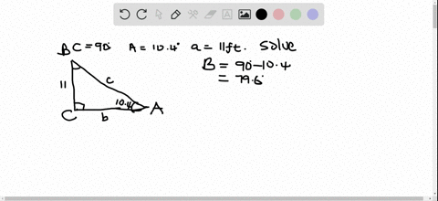 ⏩SOLVED:Solve each right triangle. In each case, C=90^∘ . If angle… | Numerade
