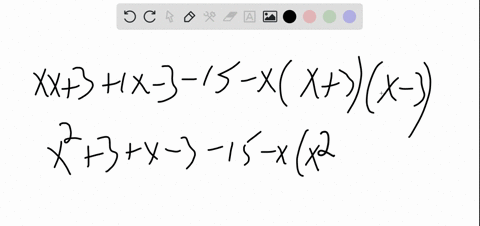 SOLVED:Simplify. x x+3+1 x-3-15-x(x+3)(x-3)