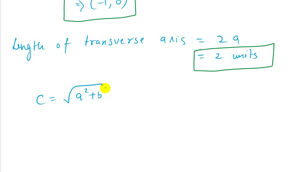 SOLVED:A hyperbola is given. Find the center, the vertices, the foci ...