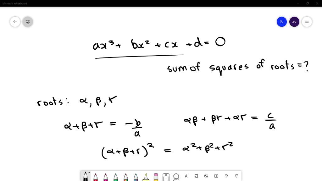 SOLVED Consider The Cubic Equation A A A 3 R A A p P A 2 X X X Show 