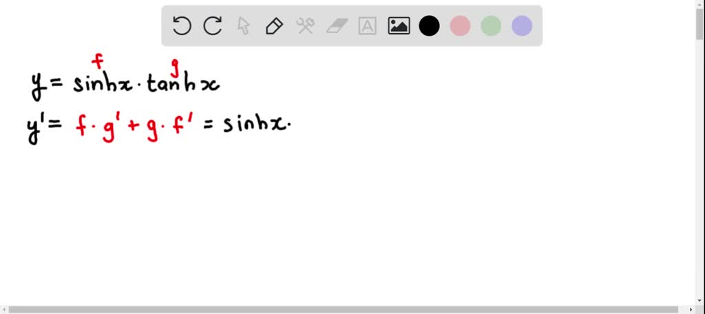 SOLVED:Calculate the derivative. y=sinhx tanhx