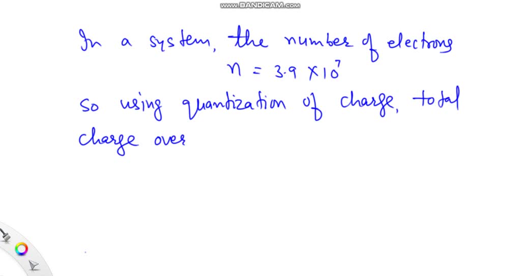 Find the total charge of a system consisting of 3.9 ×10^7 electrons ...