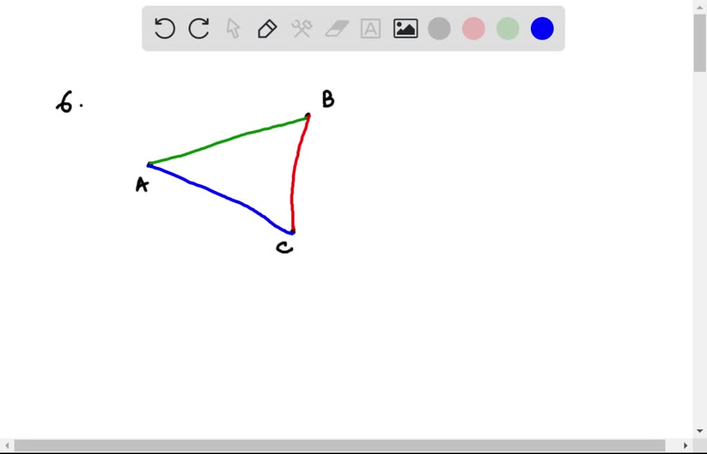 SOLVED: Consider noncollinear points A, B, and C. If each line must ...