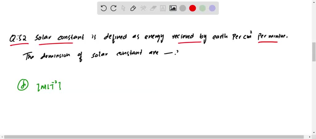 SOLVED:Solar constant is defined as energy received by earth per cm^2 ...
