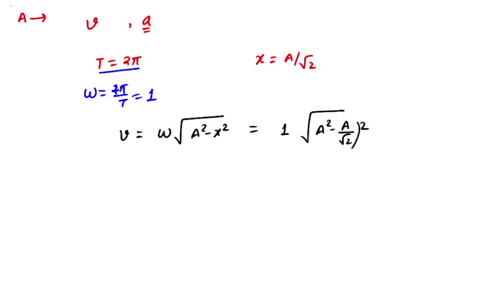 SOLVED:Assertion: Speed of a particle and magnitude of its acceleration in its SHM (time period ...