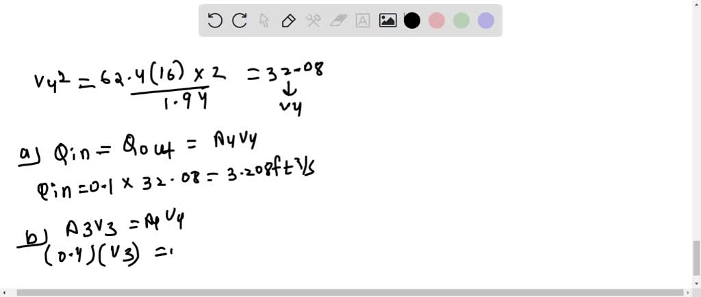 Water flows in the system shown in Fig. P3.96. Assume frictionless flow ...