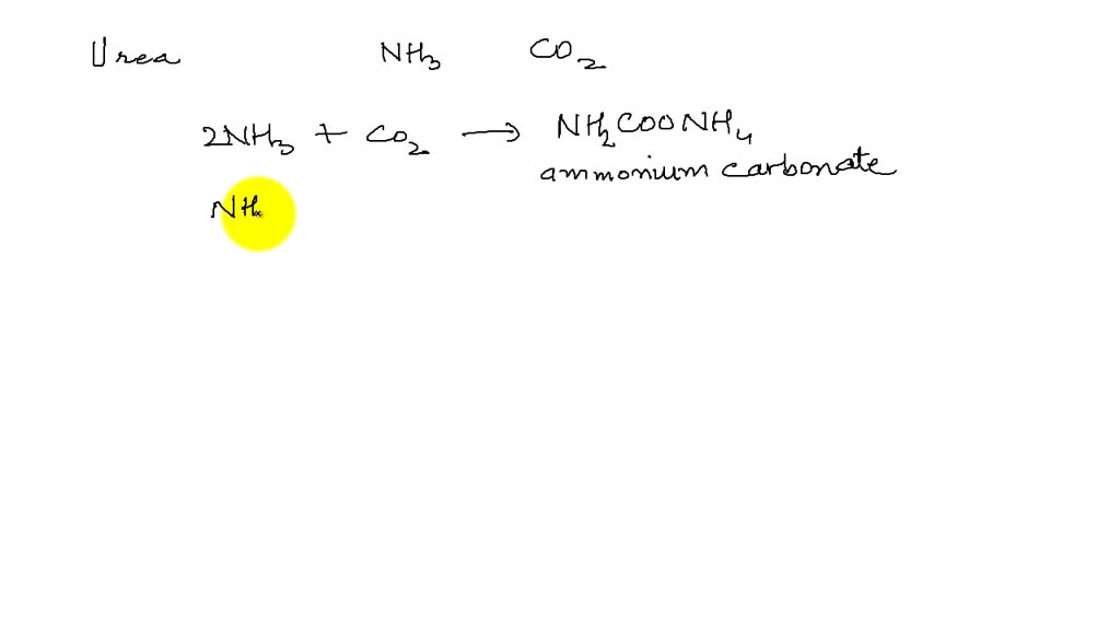 SOLVED:Write a balanced equation for the formation of urea, (NH2)2 CO ...