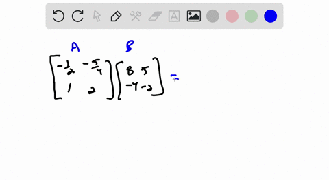 SOLVED:Show that B is the inverse of A. A=\left[\begin{array}{ll}5 & 4 \\3 & 2\end{array}\right ...