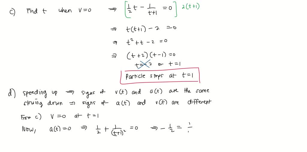 SOLVED:The function s(t) describes the position of a particle moving along a coordinate line ...