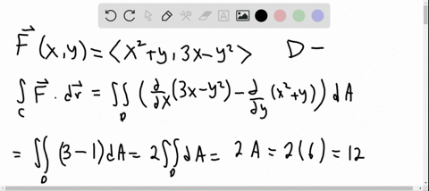 SOLVED:Calculate ∫C 𝐅 ·d 𝐫, where 𝐅(x, y)= x^2+y, 3 x-y^2 and C is the positively oriented ...