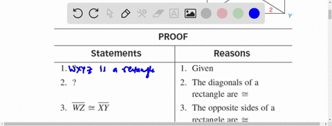 SOLVED:In Exercises 23 and 24, supply the missing statements and reasons. Given: diagonals G ...