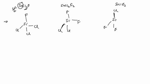 SOLVED:Silicon forms the chlorofluorides SiCl3 F, SiCl2 F2 , and SiClF3 ...