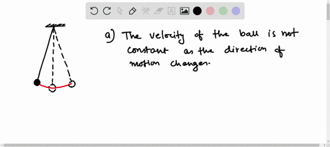SOLVED:A ball attached to a string is moved at constant speed in a ...