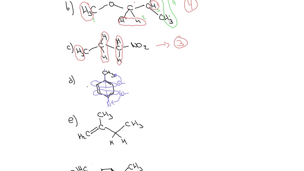 SOLVED:a. Identify the protons with different chemical shifts in each of the structures shown ...