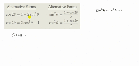 ⏩SOLVED:The four identities listed as alternative forms in Theorem ...