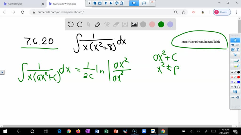 Table lookup integrals Use a table of integrals to determine the ...