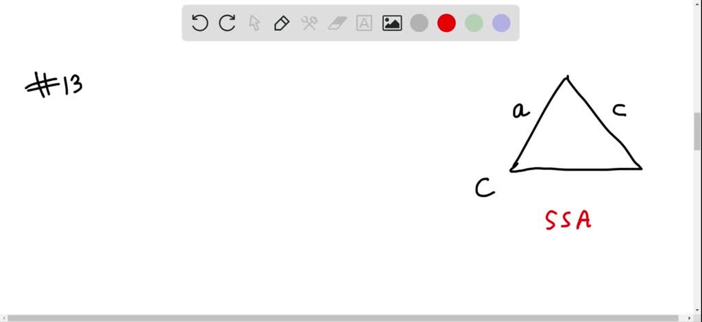 SOLVED:Given the following angles and sides, decide whether solving ...