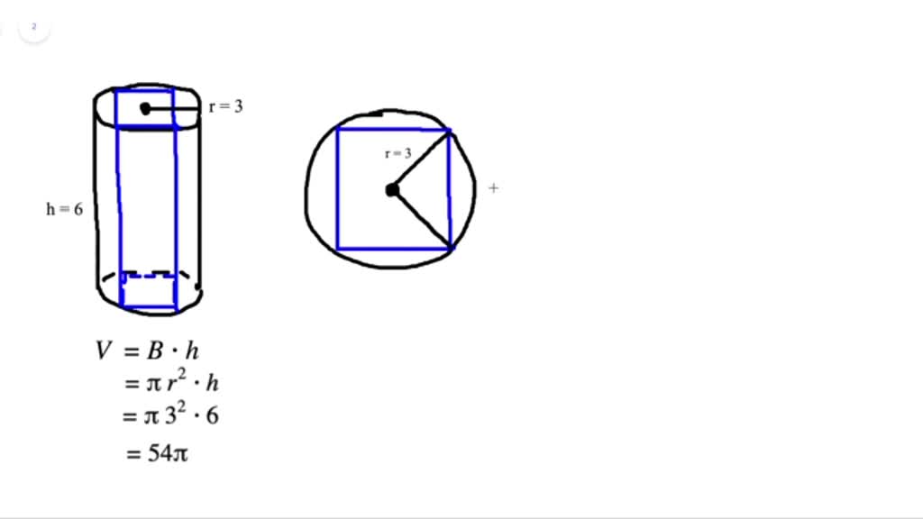 SOLVED If A Square Prism Is Inscribed In A Right Circular Cylinder Of