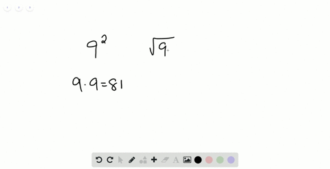 SOLVED:What is the difference between 9^2 and √(9)