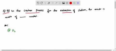 In the Castner process for the extraction of sodium, the...