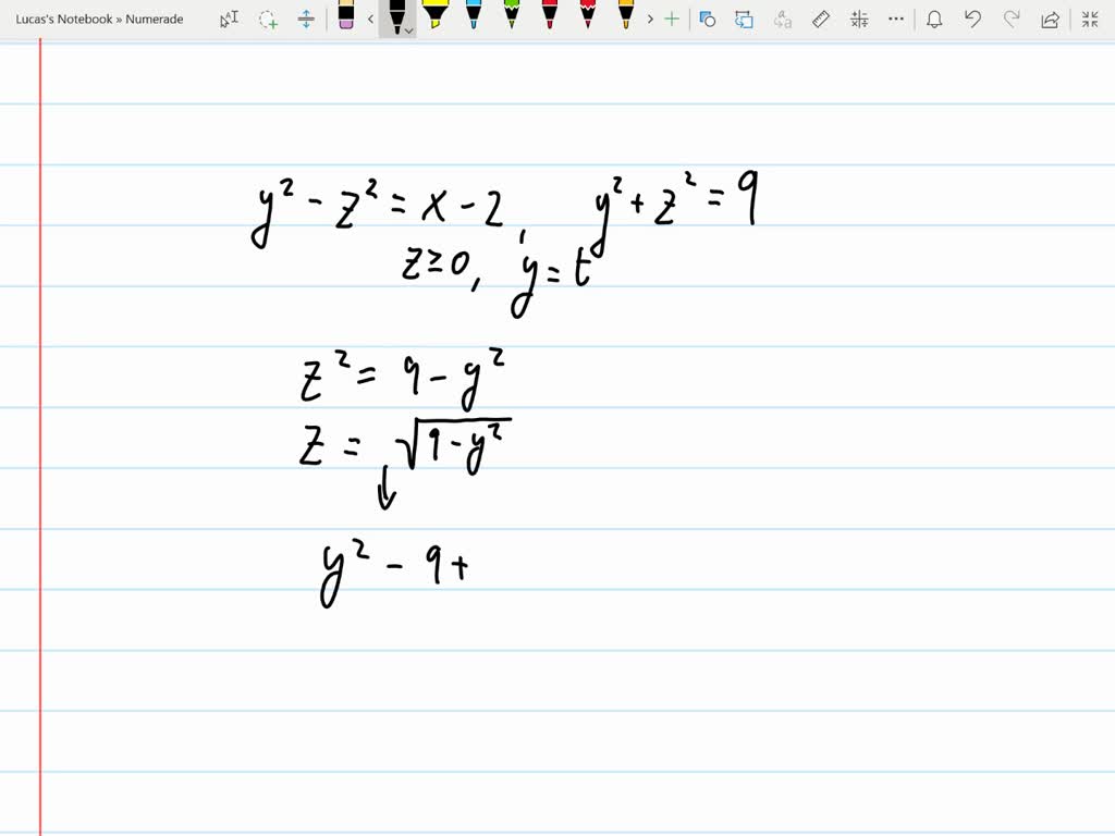 SOLVED Parametrize The Part Of The Intersection Of The Surfaces Y 2 z 2