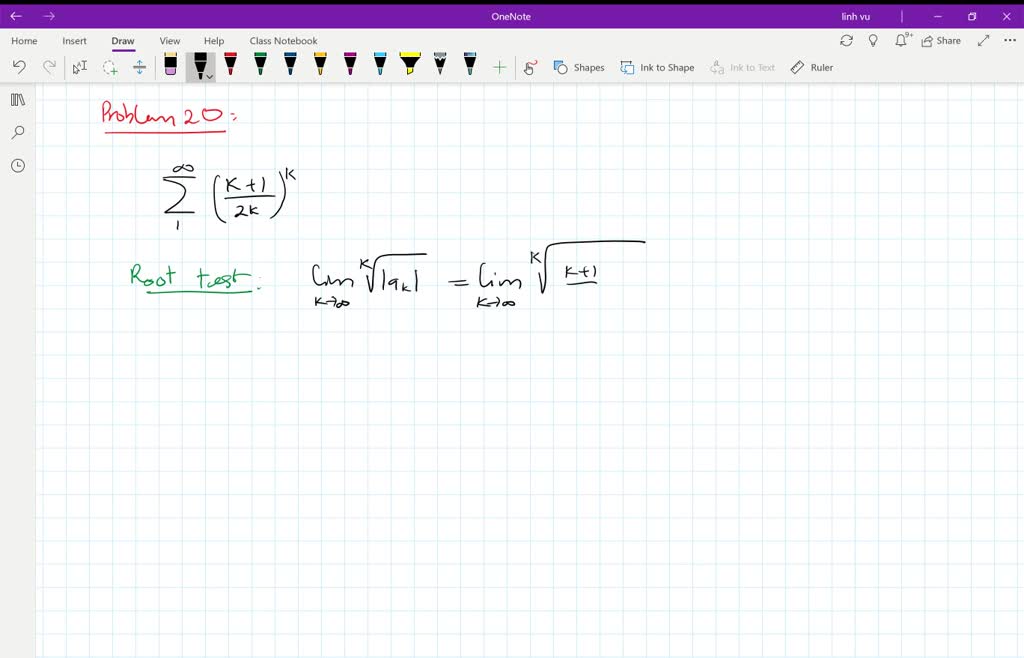 SOLVED:The Root Test Use the Root Test to determine whether the ...