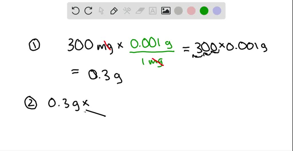 SOLVED:For Exercises 1-28, convert. A pill contains 300 milligrams of ...