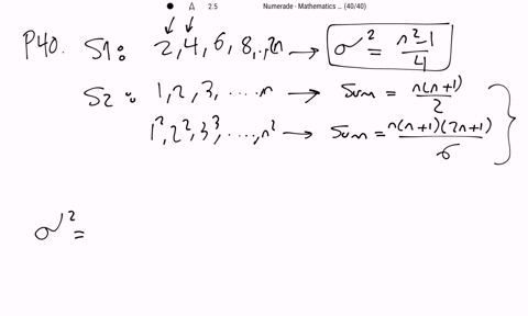 SOLVED:Statement-1 : The variance of first n even natural numbers is (n ...