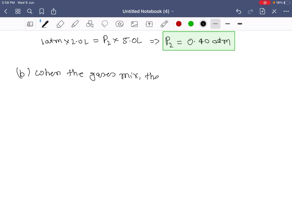 SOLVED:Consider the apparatus shown in the following drawing. (a) When the valve between the two ...