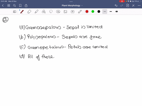 SOLVED:Select the correct matching: (a) Gamosepalous - Sepal is united ...