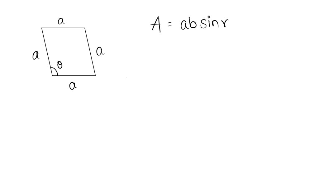 SOLVED:The sides of a rhombus have length a . Two adjacent sides meet ...
