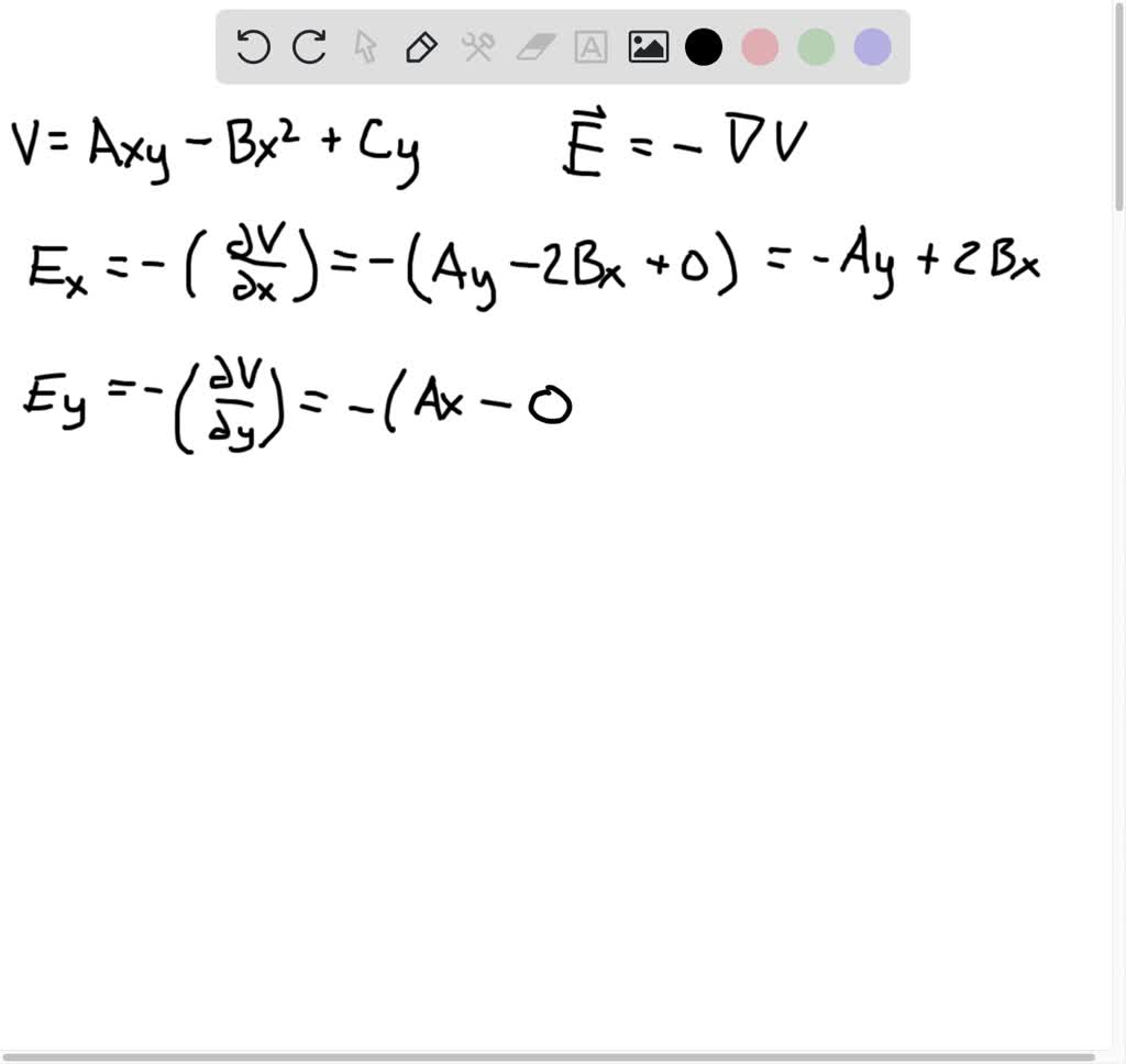 SOLVED In A Certain Region Of Space The Electric Potential Is V x y z 