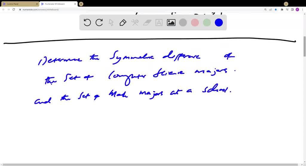 SOLVED:Find the symmetric difference of the set of computer science ...