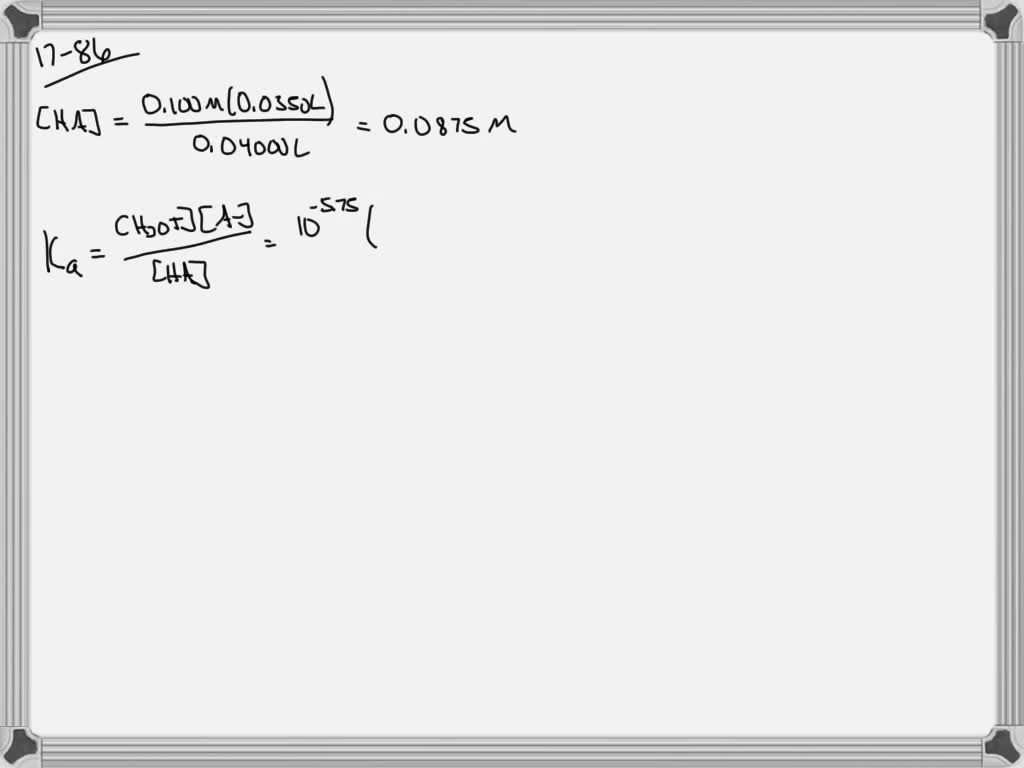 SOLVED:When 40.00 \mathrm{~mL} of a weak monoprotic acid solution is ...