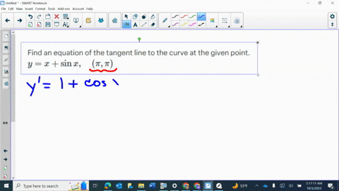 ⏩SOLVED:A curve with equation y=f(x) passes through the point (π, 0)… | Numerade