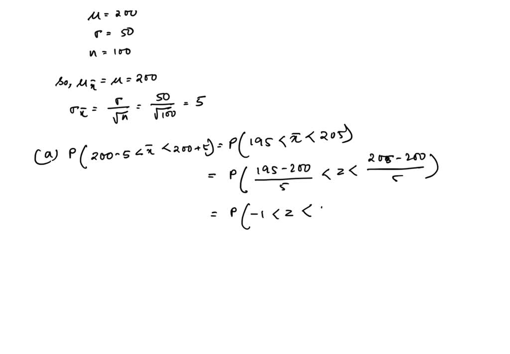 A population has a mean of 200 and a standard deviation of 50 . Suppose ...