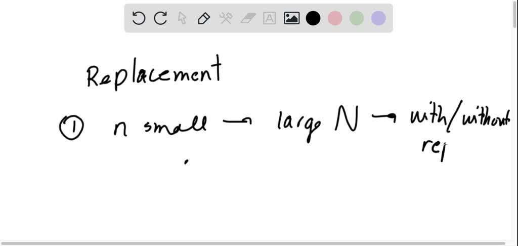 SOLVED:Explain why, when we sample with replacement from a finite ...
