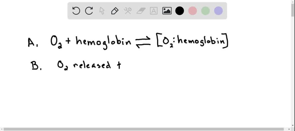 SOLVED:Write a reversible chemical equation that shows the reaction of hemoglobin (Hb) with: a ...