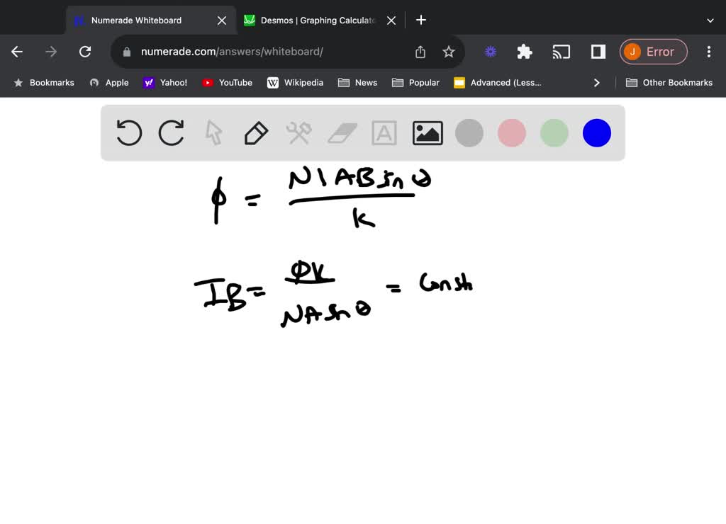 SOLVED:A galvanometer needle deflects full scale for a 63.0-μA current ...