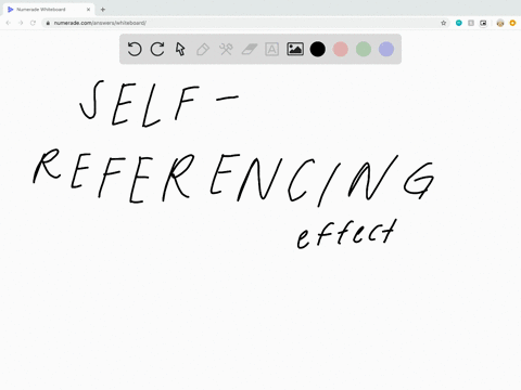SOLVED: The self-referencing effect refers to . a. making the material ...